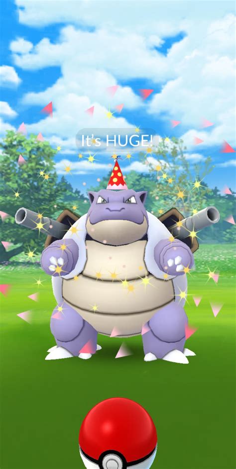 Xxl Shiny Blastoise In The Wild Rpokemongo