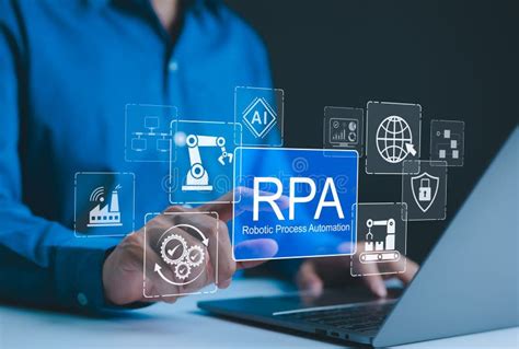 Rpa Robotic Process Automation Technology Concept Businessman Working