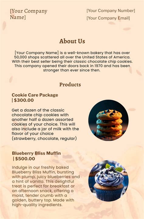 Free Company One Sheet Template To Edit Online