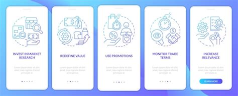 Premium Vector Managing Prices Blue Gradient Onboarding Mobile App Screen