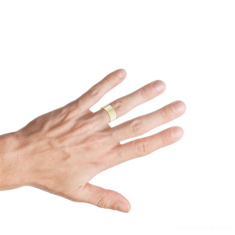 10mm Flat High Polished Wedding Band 10k Yellow Gold