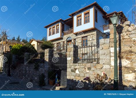 Casa Típica A Partir Del Período Del Otomano En Xanthi Grecia Imagen