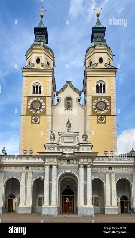 Main Portal With Twin Towers Of Bressanone Cathedral Brixen Cathedral