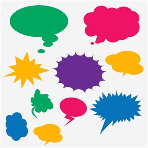 Blank Colorful Bubble Speech Speech Bubble Bubbles Png And Vector