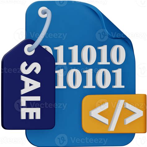 Sale Binary Code 3d Rendering Isometric Icon 28272905 Png