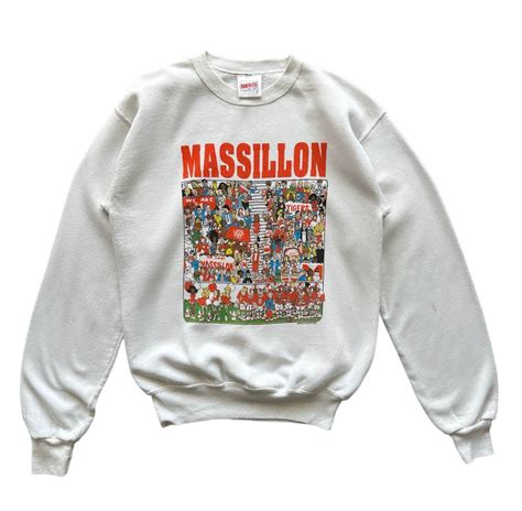 Vintage 90s Sportswear Massillon Tigers Art Crewneck Sweatshirt S M