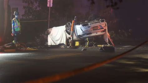 2 Killed In Suspected Teaneck New Jersey Drunk Driving Crash That Left Car On Its Roof Abc7
