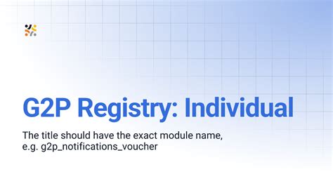 G2p Registry Individual Openg2p Docs
