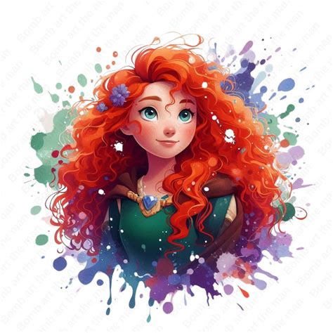 Princess Merida Clipart Cute Merida Png Brave Clipart Instant Download Etsy