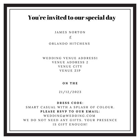Gay Wedding Invite Two Happy Guys Customised The Pride Shop®