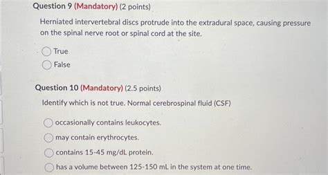 Solved Herniated Intervertebral Discs Protrude Into The