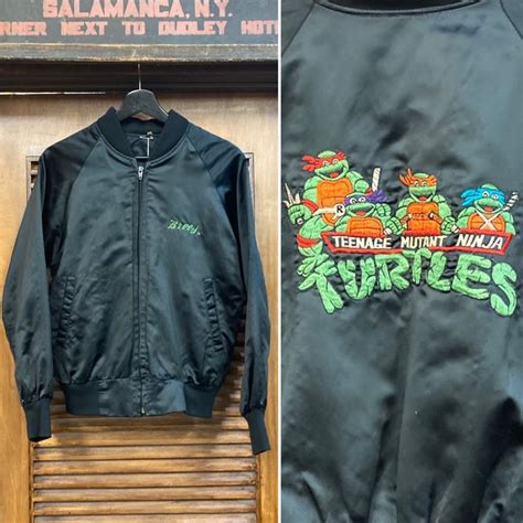 Vintage 1980s Teenage Mutant Ninja Turtles Bomber Jacket 80s Jacket