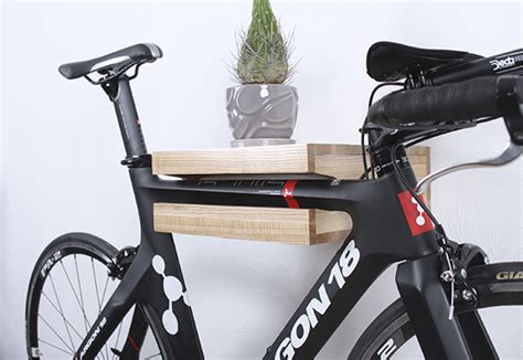 Amsterdam Wooden Bike Shelf Natural Twonee