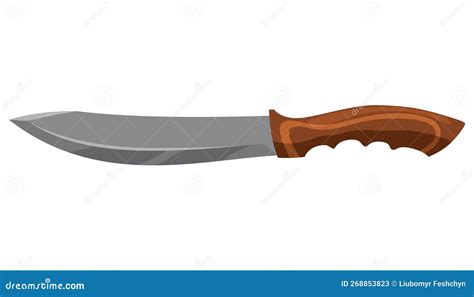 Military Hunting Knife Combat Weapon Blade Vector Model Type Trapper Sword Or Hunter Knife