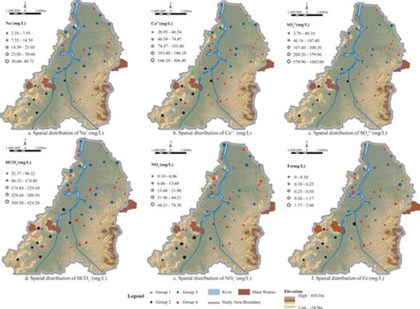 Spatial Distributions Of The Typical Hydrochemical Components Download Scientific Diagram