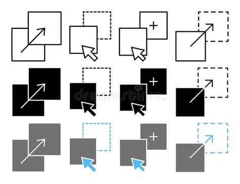 Drag And Drop Icon Vector Stock Vector Illustration Of Paste 348095228