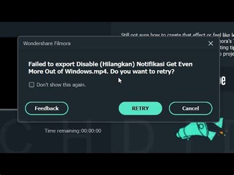 Failed To Export Gagal Export Pada Wondershare Filmora FIXED YouTube