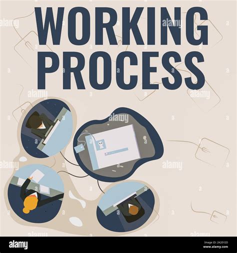 Text Showing Inspiration Working Process Word Written On Working
