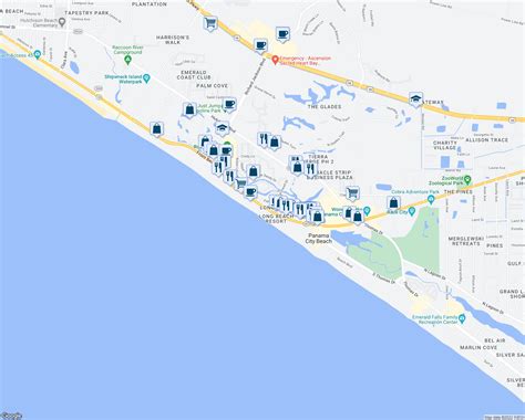 31 panama city beach condo map maps database source beach map