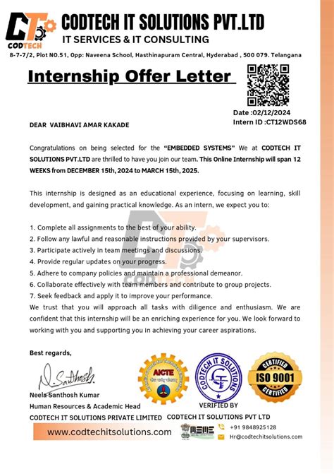 Vaibhavi Kakade On Linkedin Internship Embeddedsystems Newbeginnings Learning Growth