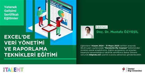 Excelde Veri Yönetimi Ve Raporlama Teknikleri Eğitimi Haberler Duyurular Arşivi İstanbul