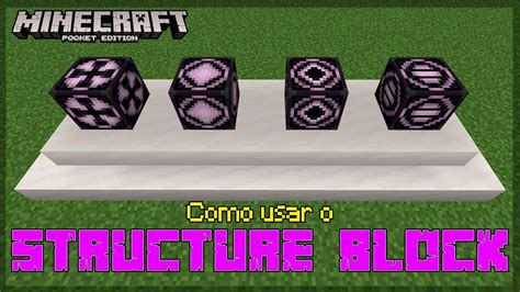 Como Usar O Structure Block Minecraft Bedrock Edition Youtube