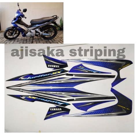Jual Striping Sticker Yamaha Jupiter Mx Old 135 2007 Biru Hitam