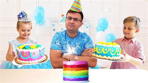 다이아나와 로마 아빠의 생일을위한 서프라이즈 준비 중 Youtube