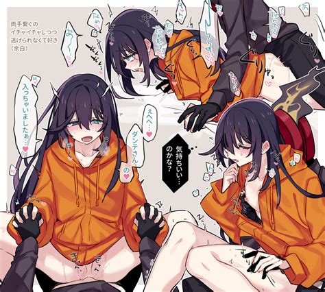 Rule 34 1boy 1other Anal Bed Sheet Black Eyes Black Gloves Black