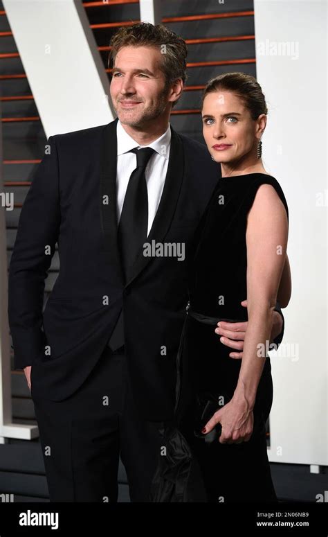 David Benioff Left And Amanda Peet Arrive At The Vanity Fair Oscar