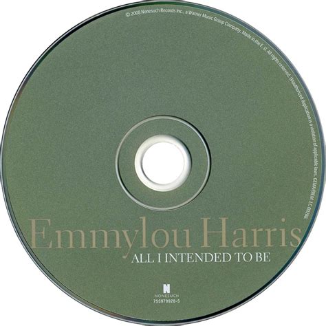 Car Tula Cd De Emmylou Harris All I Intended To Be Portada