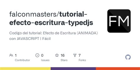 Github Falconmasterstutorial Efecto Escritura Typedjs Codigo Del