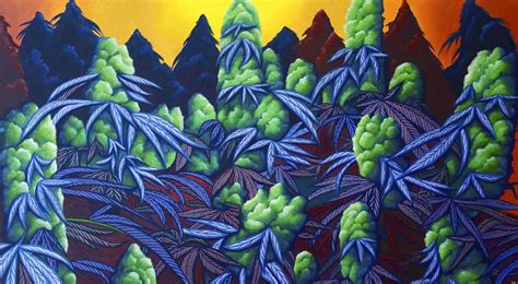 Psychedelic Weed Art Wallpaper Wallpapersok
