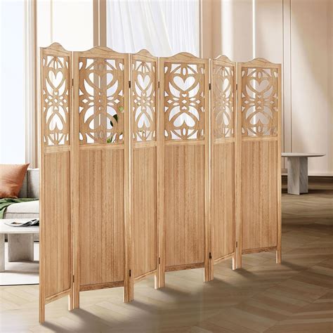 Aleesing 6 Panel Room Divider Fully Assembled Carved Room