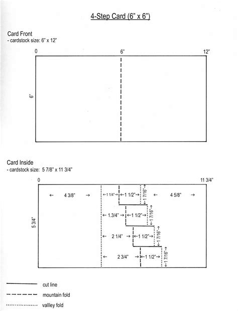 From My Craft Room Template For A 4 Step Card 6 X 6 Step Cards