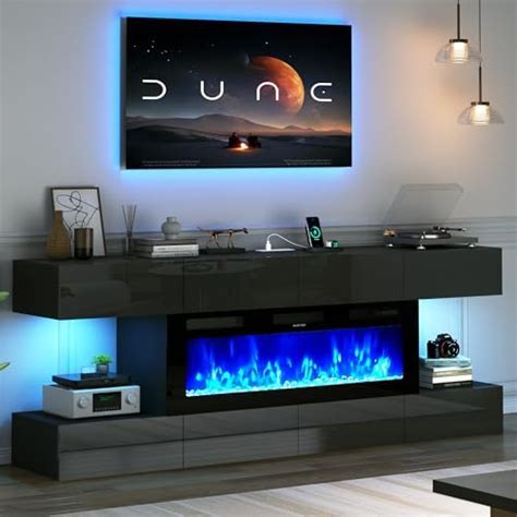 Chartustriable 81 Fireplace Tv Stand With 50 Electric