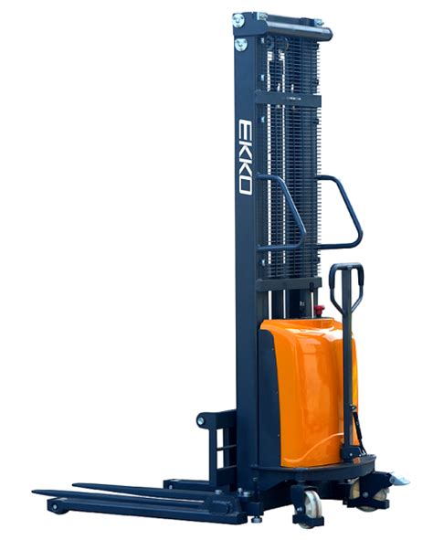 3300lb Capacity Ekko Power Lift Straddle Stacker 138 Lift