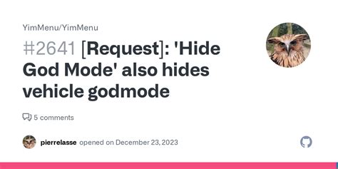 Request Hide God Mode Also Hides Vehicle Godmode · Issue 2641
