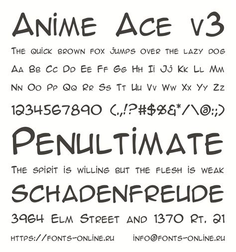 Anime Ace V3 Font