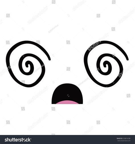 Vector Cute Cartoon Dizzy Face Editable Stock Vector Royalty Free 220814188 Shutterstock
