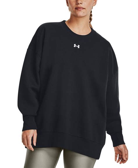 Under Armour Womens Rival Fleece Oversized Crewneck Sweatshirt Macys