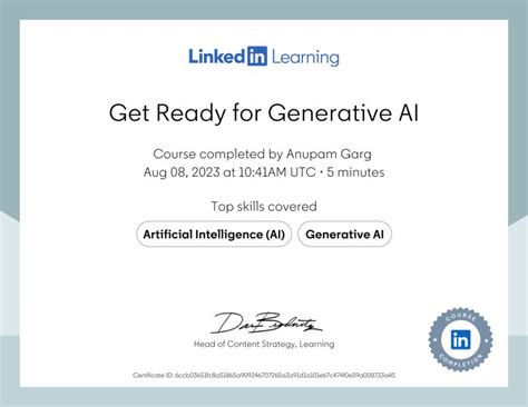 anupam garg on linkedin certificate of completion