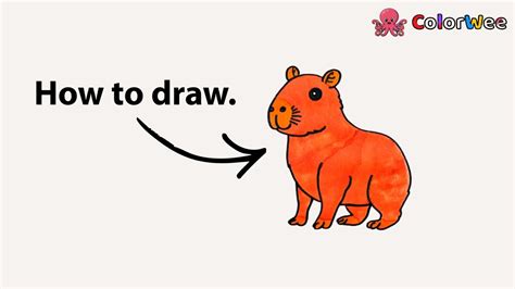 How To Draw A Cute Capybara Easy Step By Step Tutorial