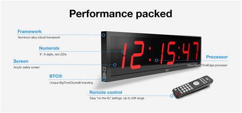 Large 3” Led Countdown Count Up Clock