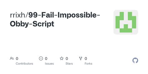 99 Fail Impossible Obby Scriptlua At Main · Rrixh99 Fail Impossible Obby Script · Github