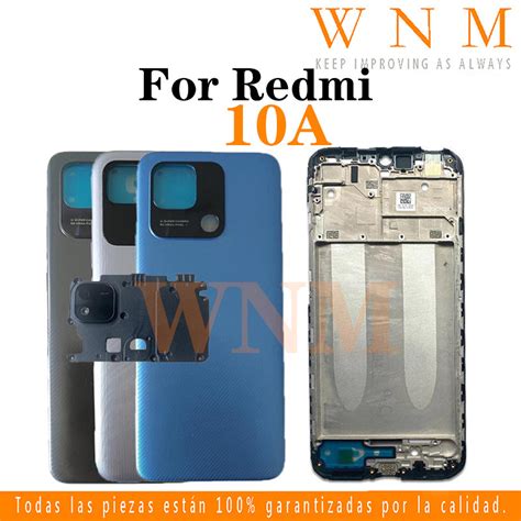 適用於 Redmi 10a Lcd 前框擋板後電池蓋 中框 攝像頭邊框零件後殼外殼中心機箱蓋 按鈕 蝦皮購物