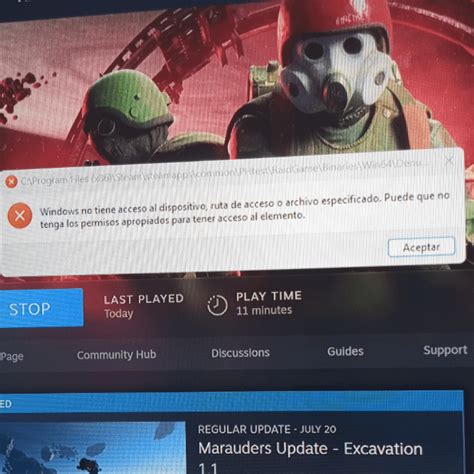 Error Message On Steam R Maraudersgame