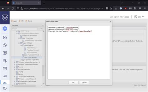 Creating A Cyberark Privileged Session Manager Connection Component For A Web Application