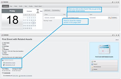 Liferay Showing Related Assets For Calendar Event In The List Page