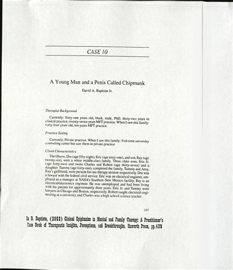 Pdf A Young Man And A Penis Called Chipmunk